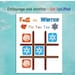 Fall Winter Printable Tic Tac Toe Game Board and Reuseable Game Pieces ...