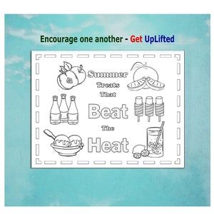 Summer Coloring Page - Treats That Beat the Heat - Printable Page for ...