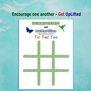 Spring and Summer Printable Tic Tac Toe Game Board and Reusable ...