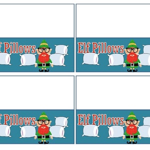 Elf Pillow Bag Topper Neighbor Gift, Printable Secret Santa Gift ...