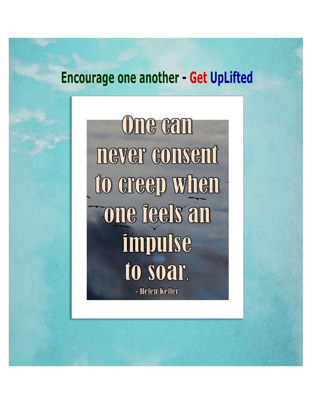 Inspirational Printable, Helen Keller Quote, Wall Hanging, Kitchen Wall ...