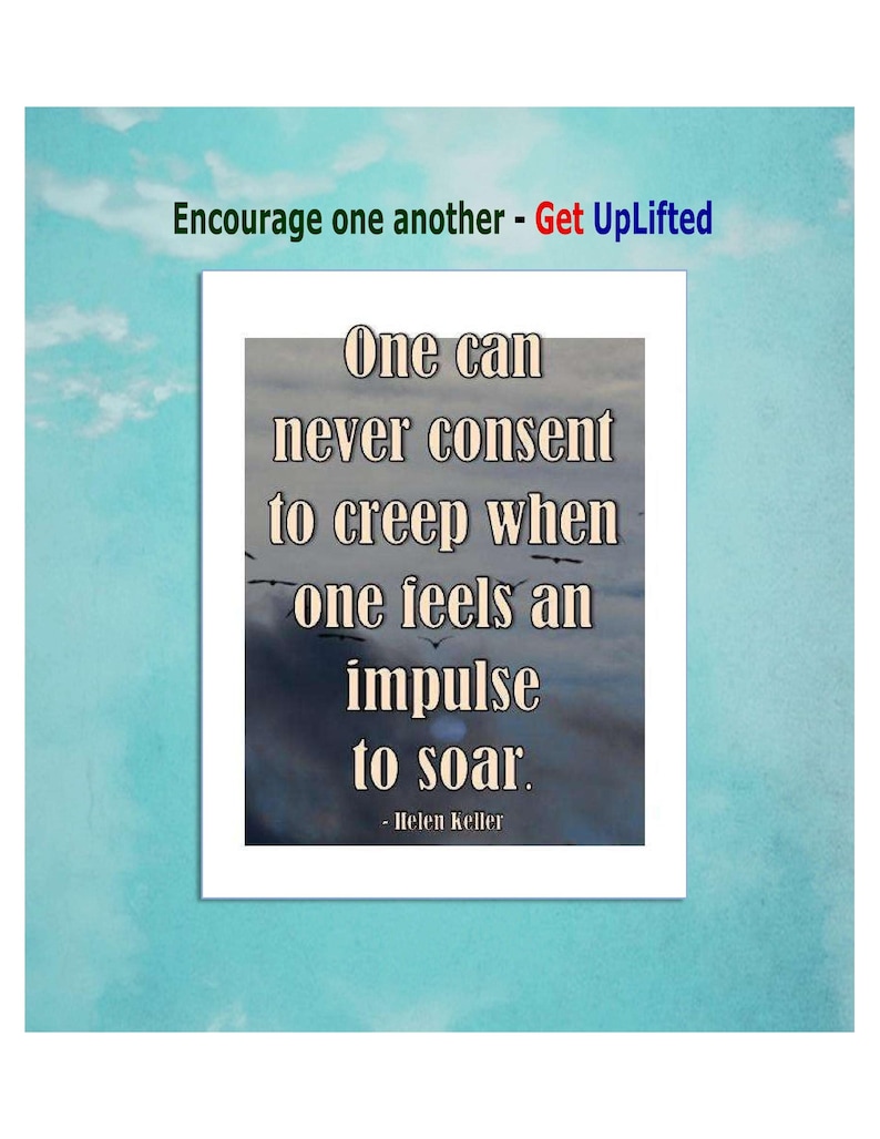 Inspirational Printable, Helen Keller Quote, Wall Hanging, Kitchen Wall ...