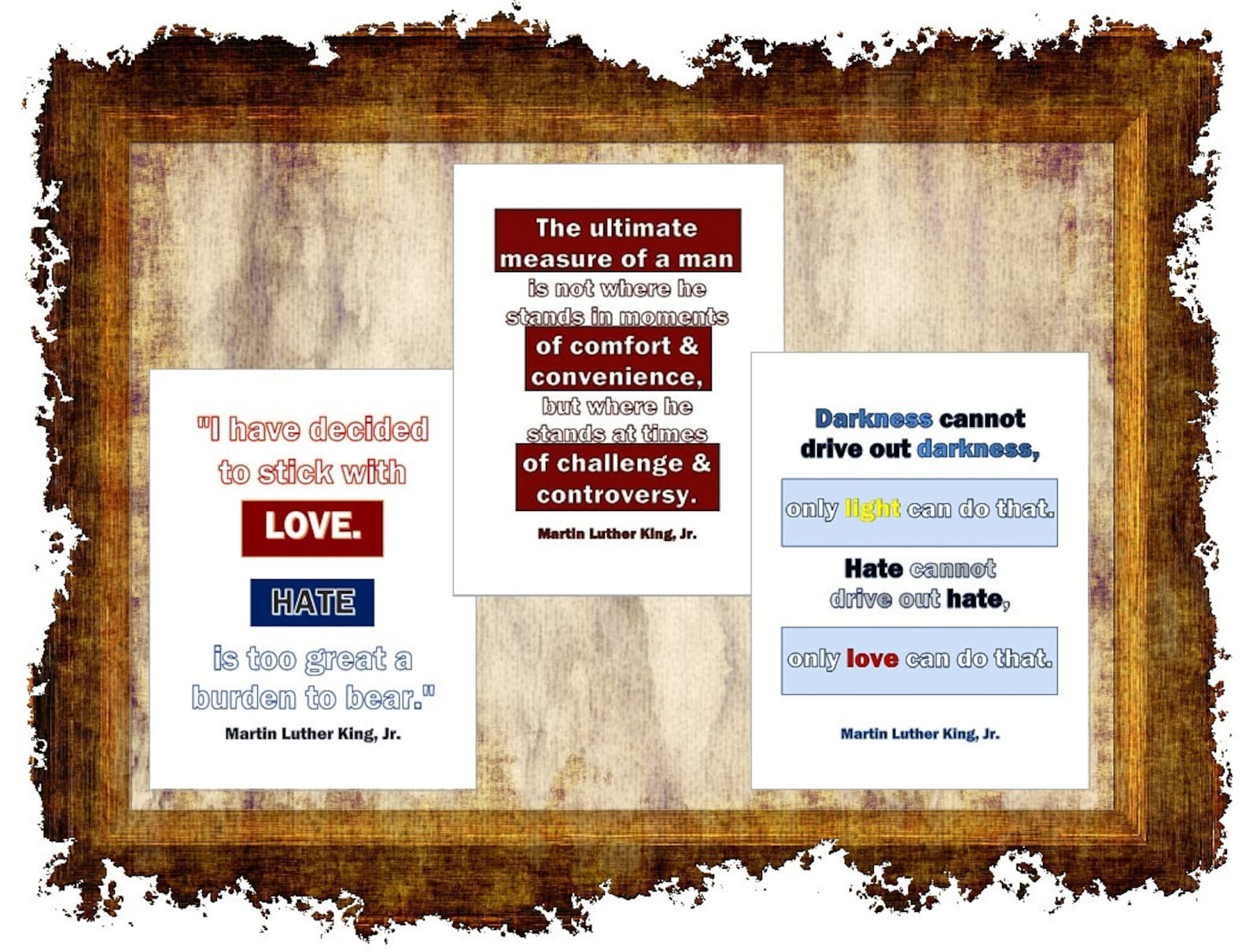 Martin Luther King Jr. Quote Inspirational Printable Ultimate Measure ...