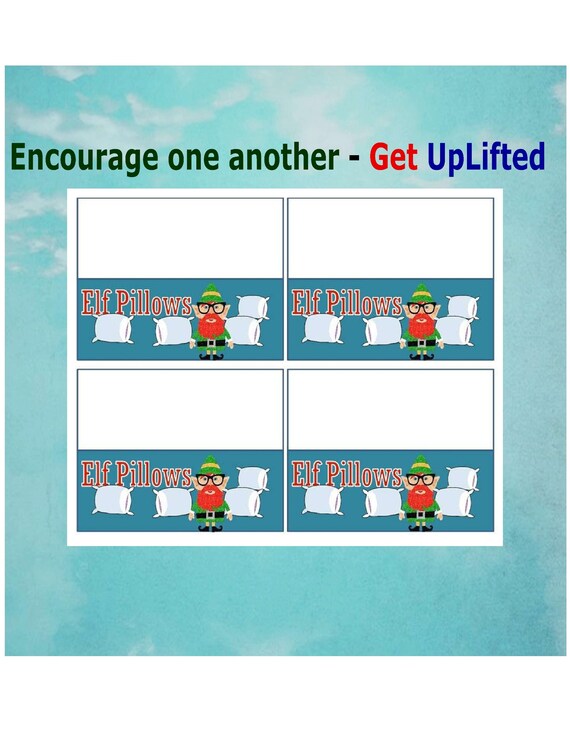 Elf Pillow Bag Topper Neighbor Gift Printable Secret Santa | Etsy