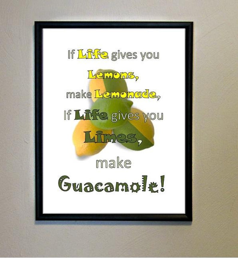 Avocado Lover Printable Sayings for Your Kitchen Décor, When Life Give ...