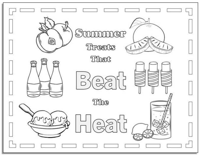 3 Summer Coloring Pages - Printables for Kids and Adults for Enjoyment ...