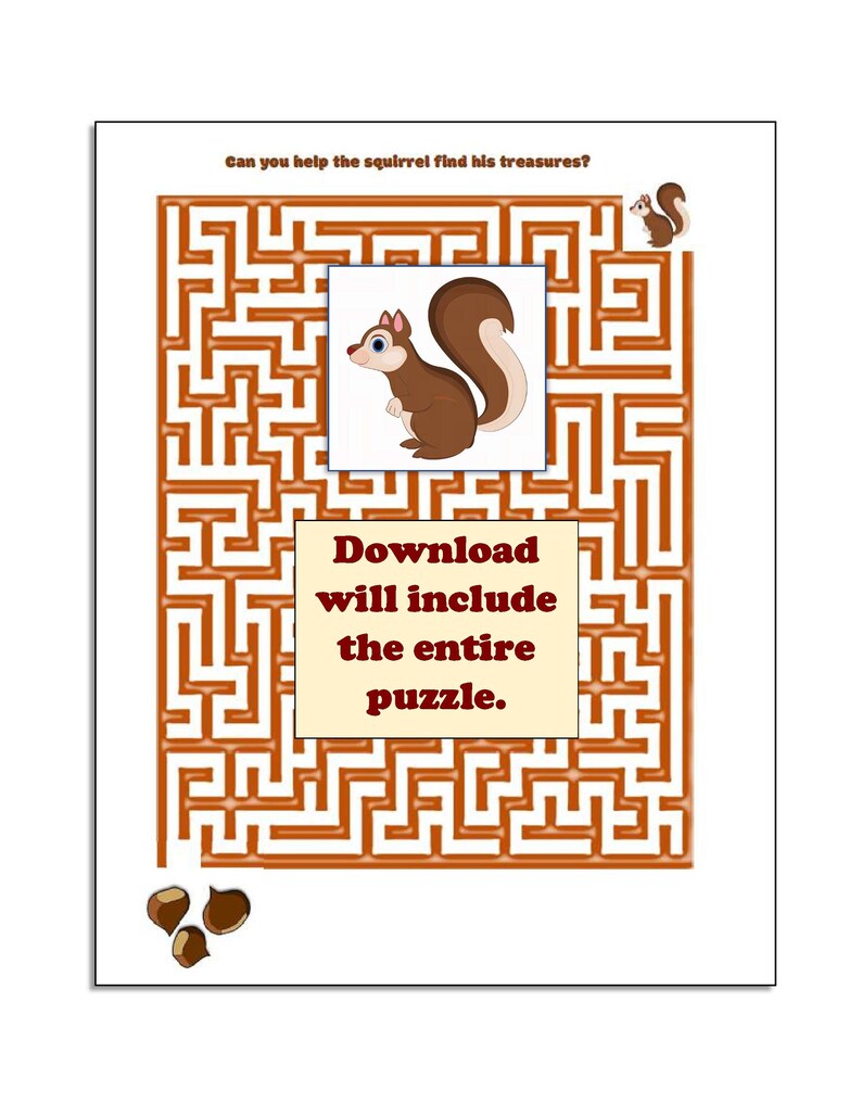 Kids Maze Puzzle Games - Help the Squirrel Find the Treasure Maze With 3 Levels for Kids and ...