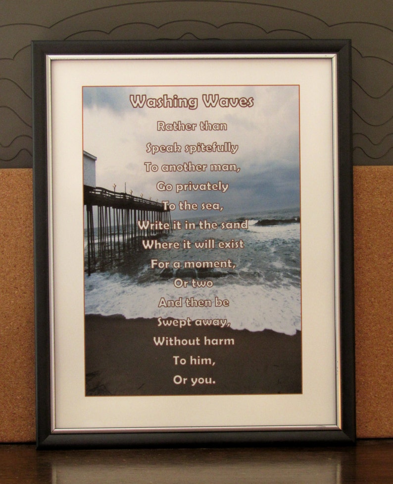 Ocean Print - Washing Waves - Original Poem Printable for Your Living ...