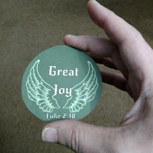 Luke 2:10 Printable Christmas Ornaments 2 Inch and 3 Inch, for Kids and ...