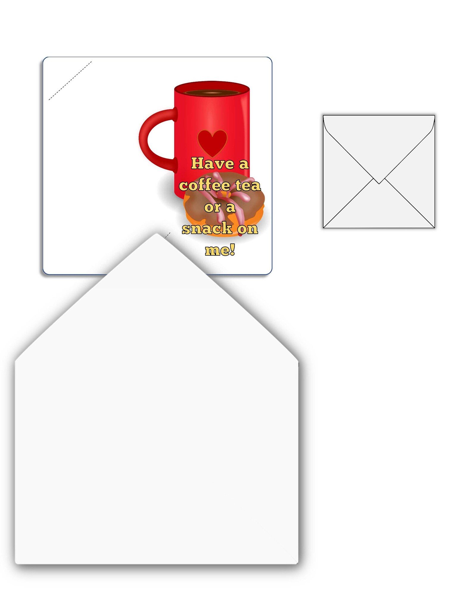 Coffee Gift Card Holder Tea Gift Card Holder Printable & Envelope to ...