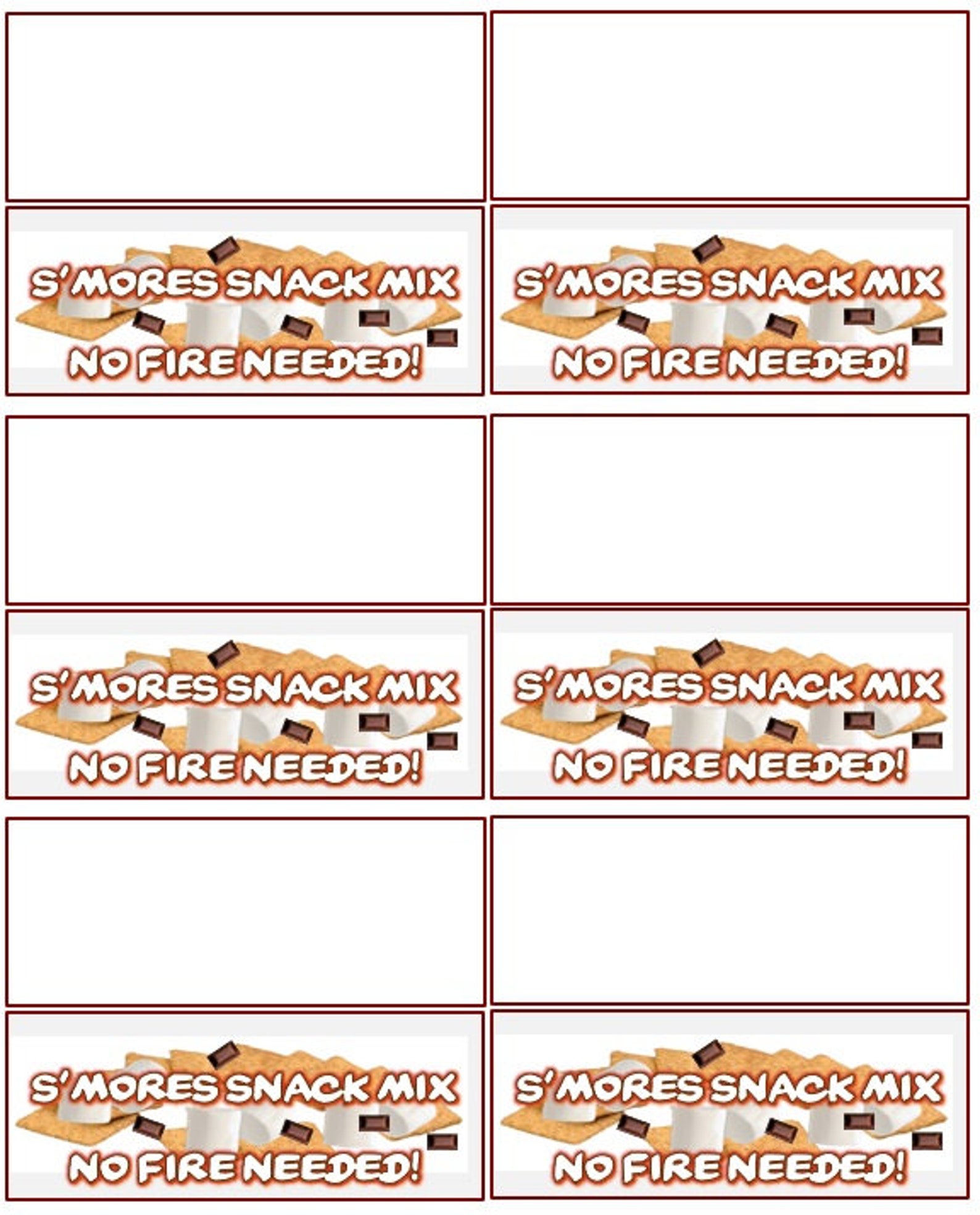 S'mores Snack Mix Gift - Bag Topper - for Your Party, Work Gift ...