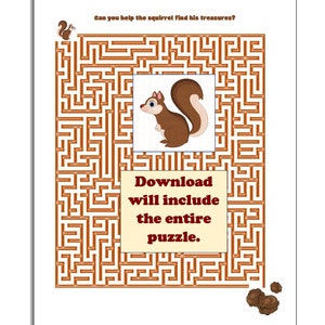 Kids Maze Puzzle Games - Help the Squirrel Find the Treasure Maze With ...
