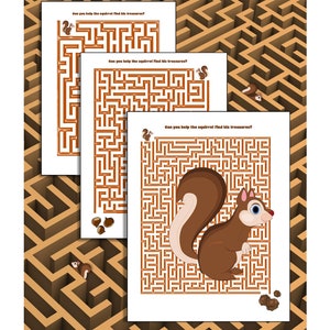 Kids Maze Puzzle Games - Help the Squirrel Find the Treasure Maze With ...