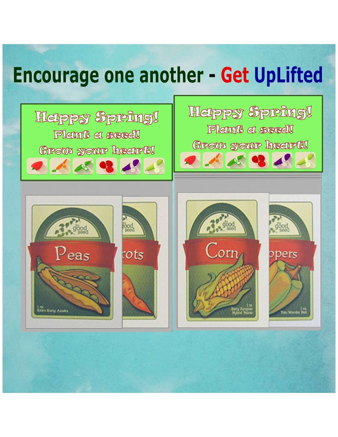 Spring Seed Packet Bag Topper Use as Class Project a Party - Etsy