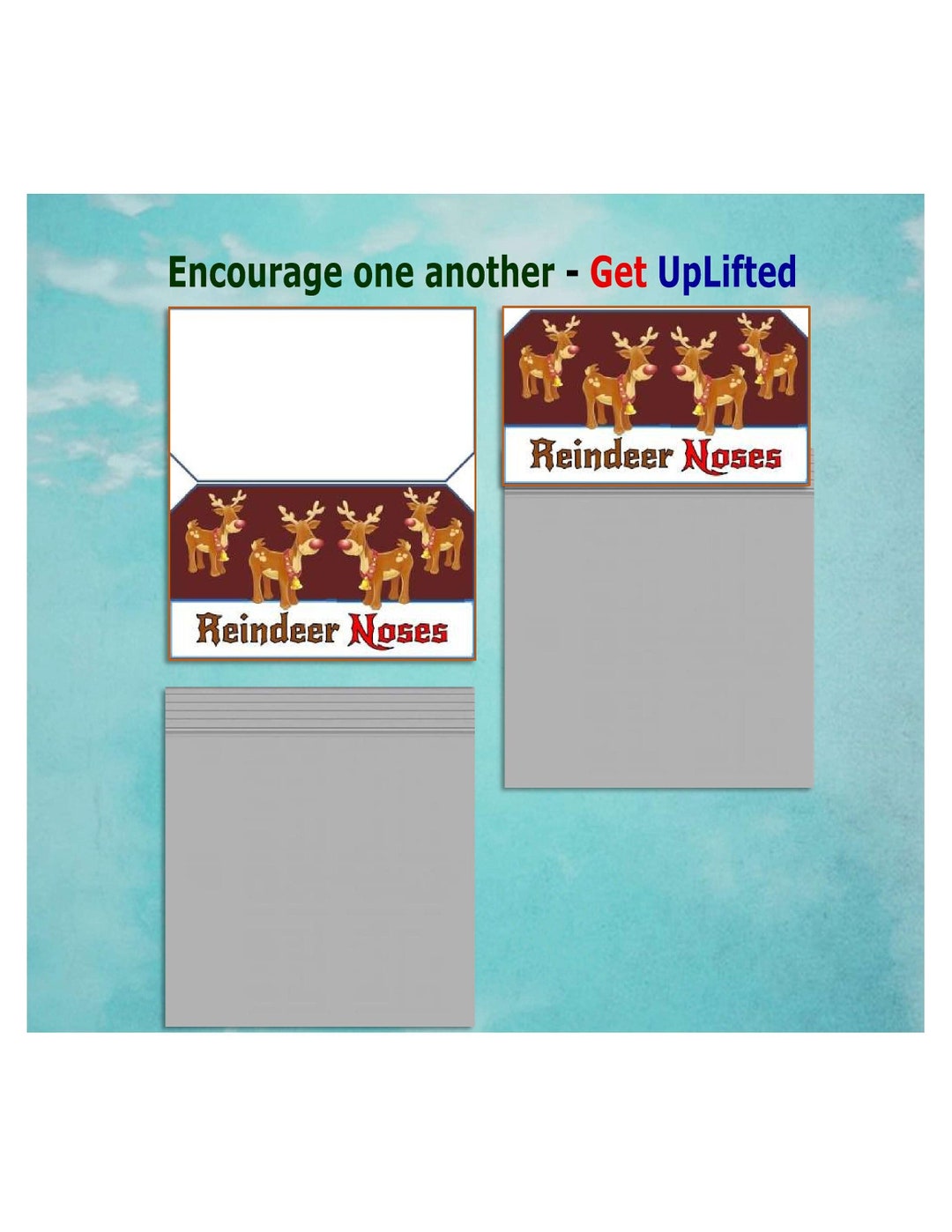 Reindeer Noses Bag Topper Printable - for a 4 Inch Craft Bag. Use as ...
