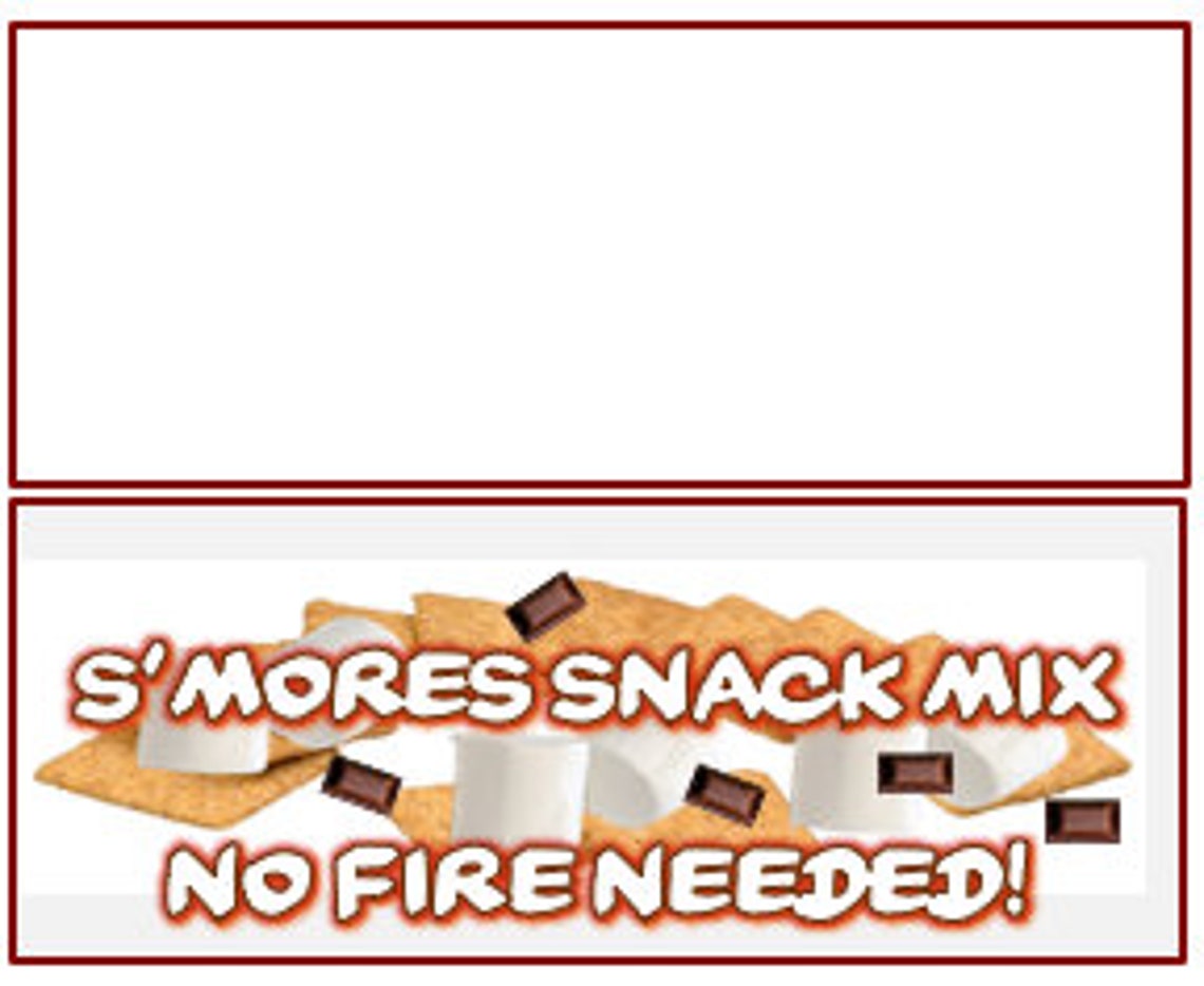 S'mores Snack Mix Gift Bag Topper for Your Party, Work Gift Exchange or ...
