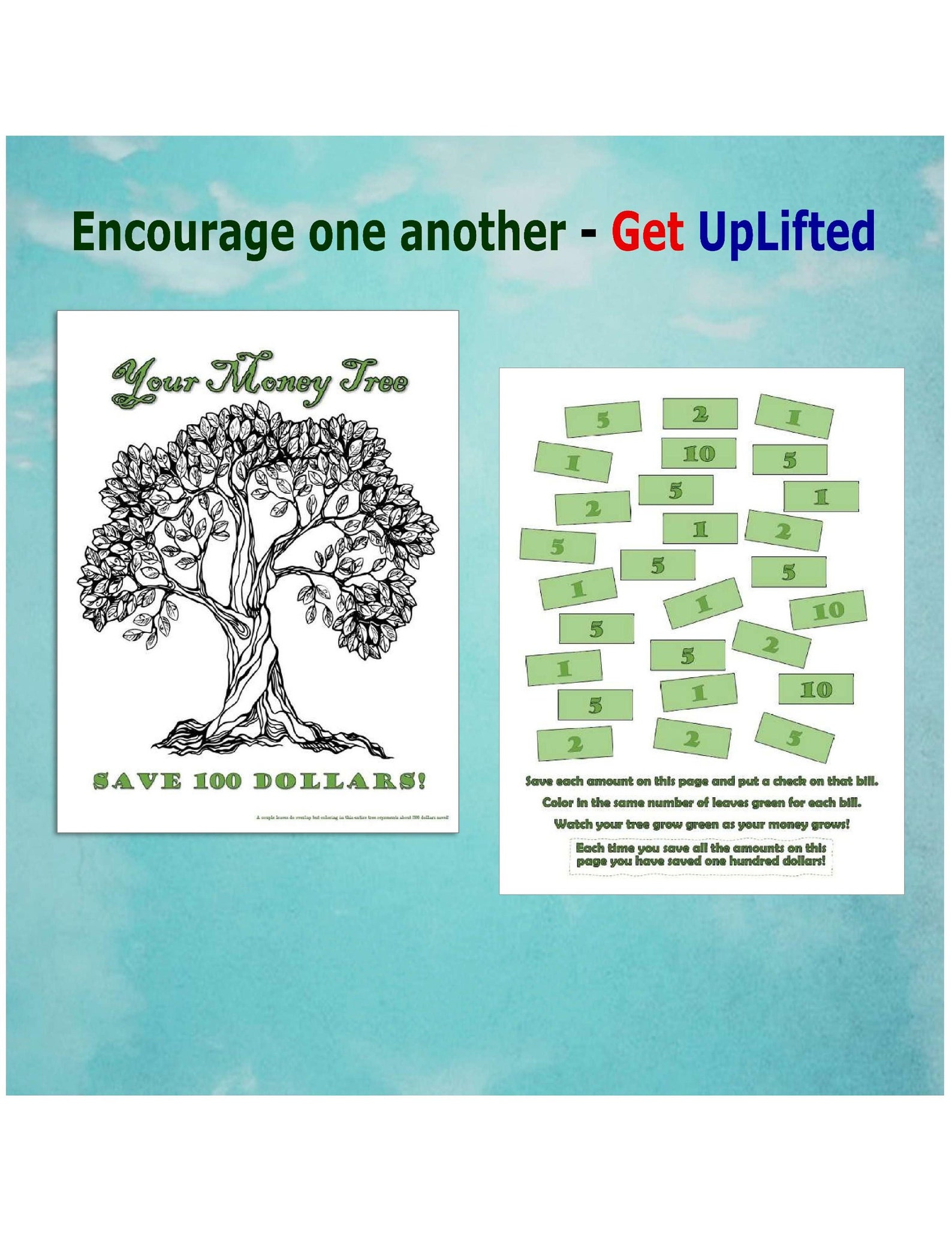 Save 100 Saving Plan Challenge Printable Teaching Tool - Etsy