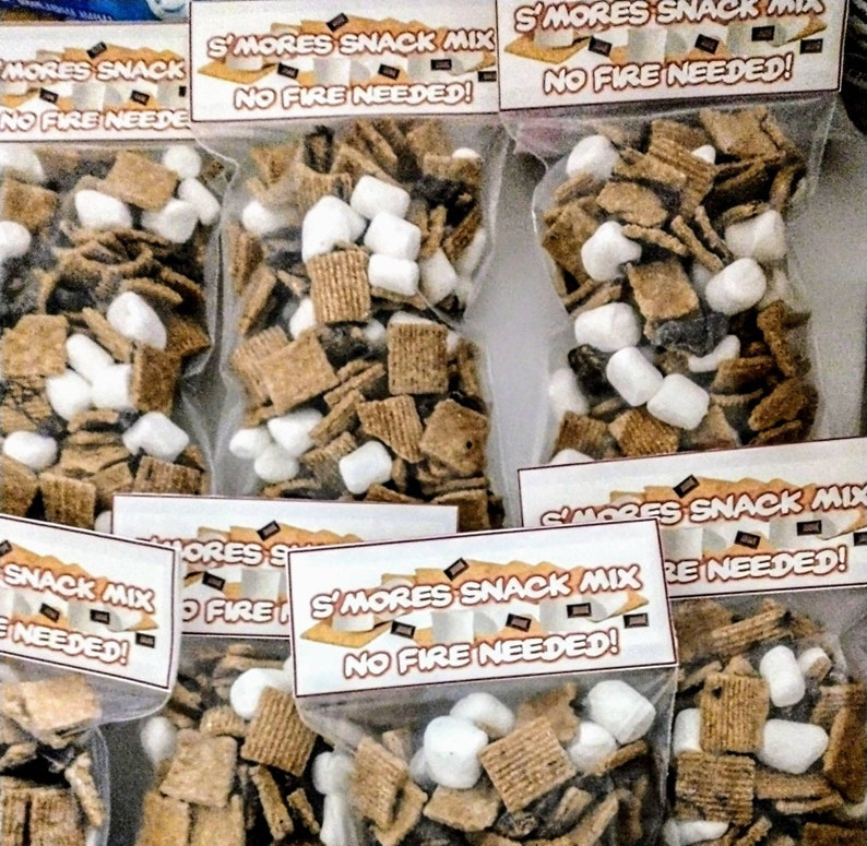 S'mores Snack Mix Gift - Bag Topper - for Your Party, Work Gift ...