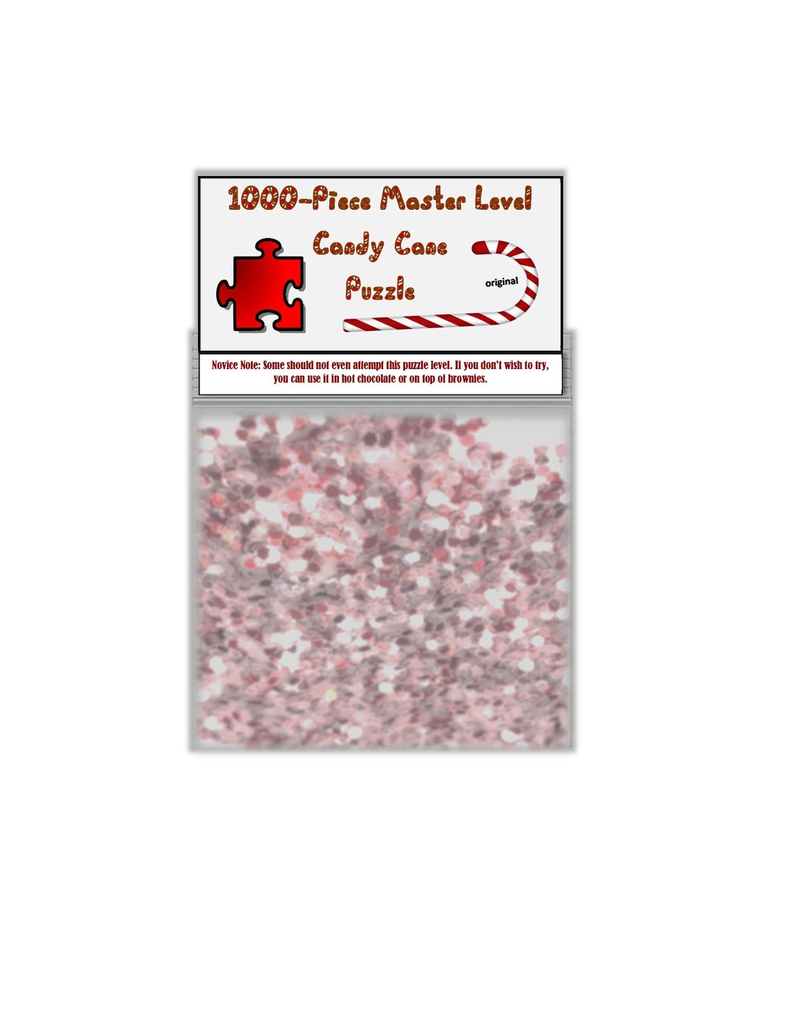 Candy Cane Puzzle Bag Topper Printable for Christmas Gift, or Seasonal ...