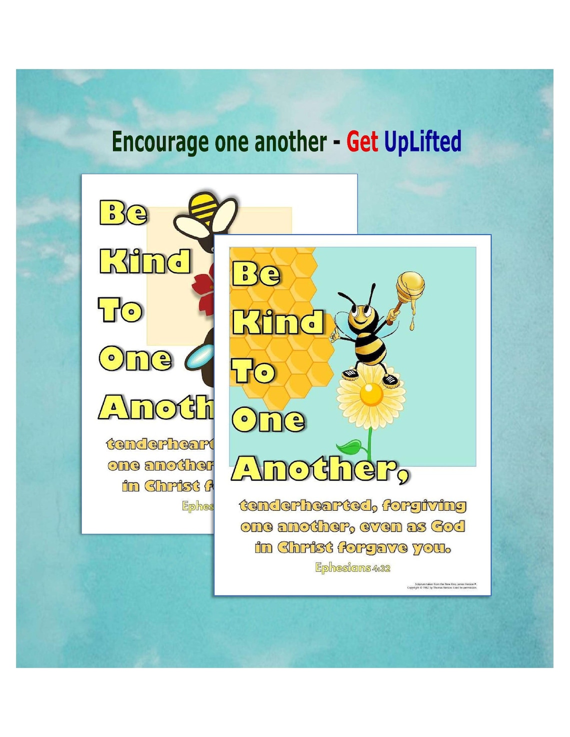 Ephesians 4:32 Bible Printable Be Kind to One Another for Your Kitchen ...