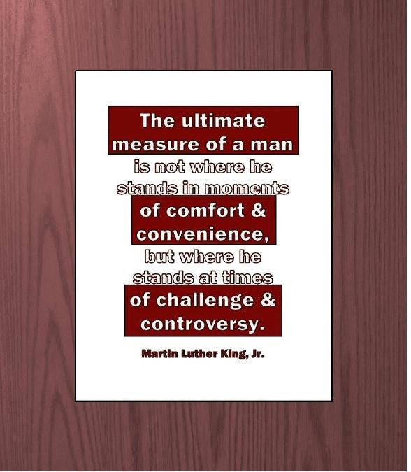 Martin Luther King Jr. Quote Inspirational Printable Ultimate Measure ...