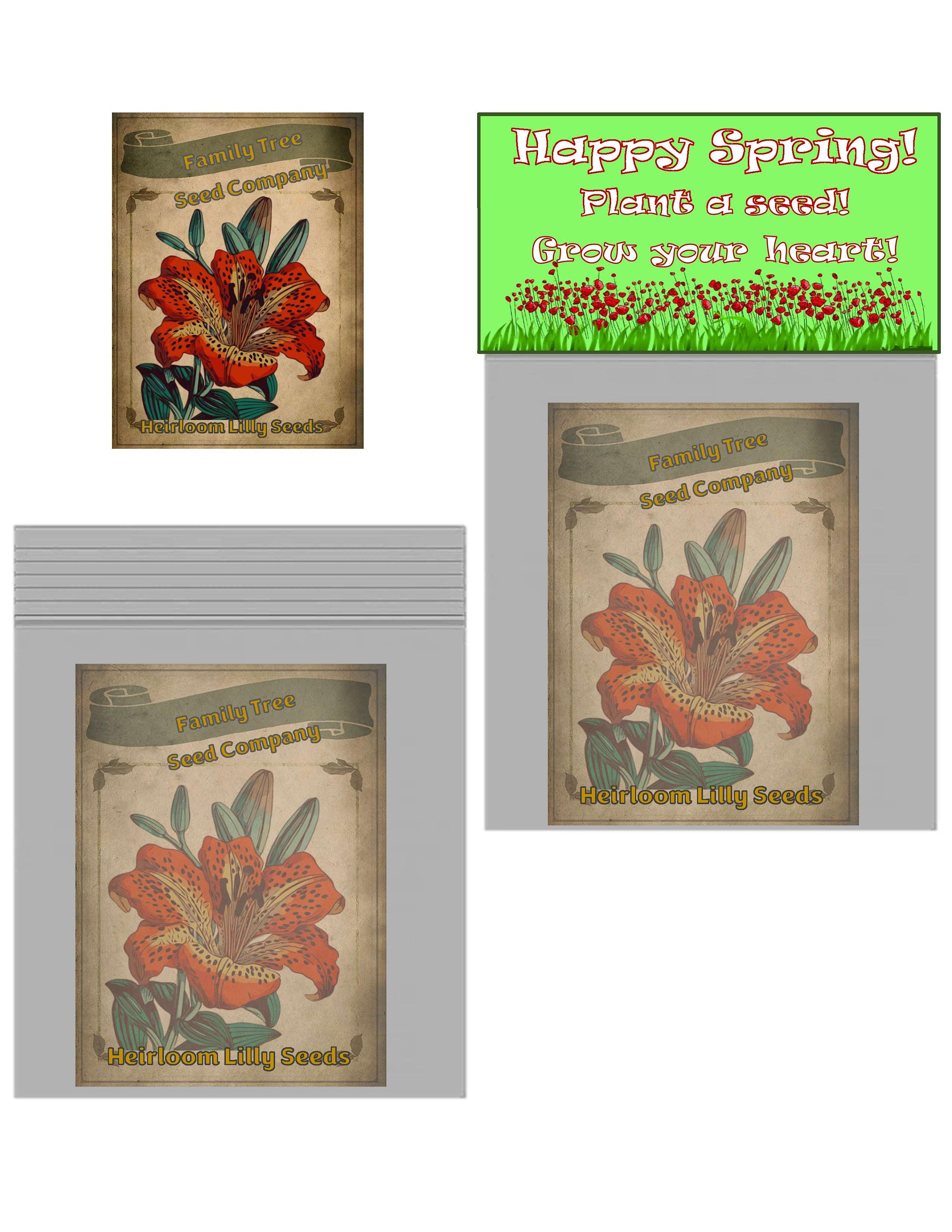 Spring Seed Packet Bag Topper - Use as Class Project, a Party Favor or ...