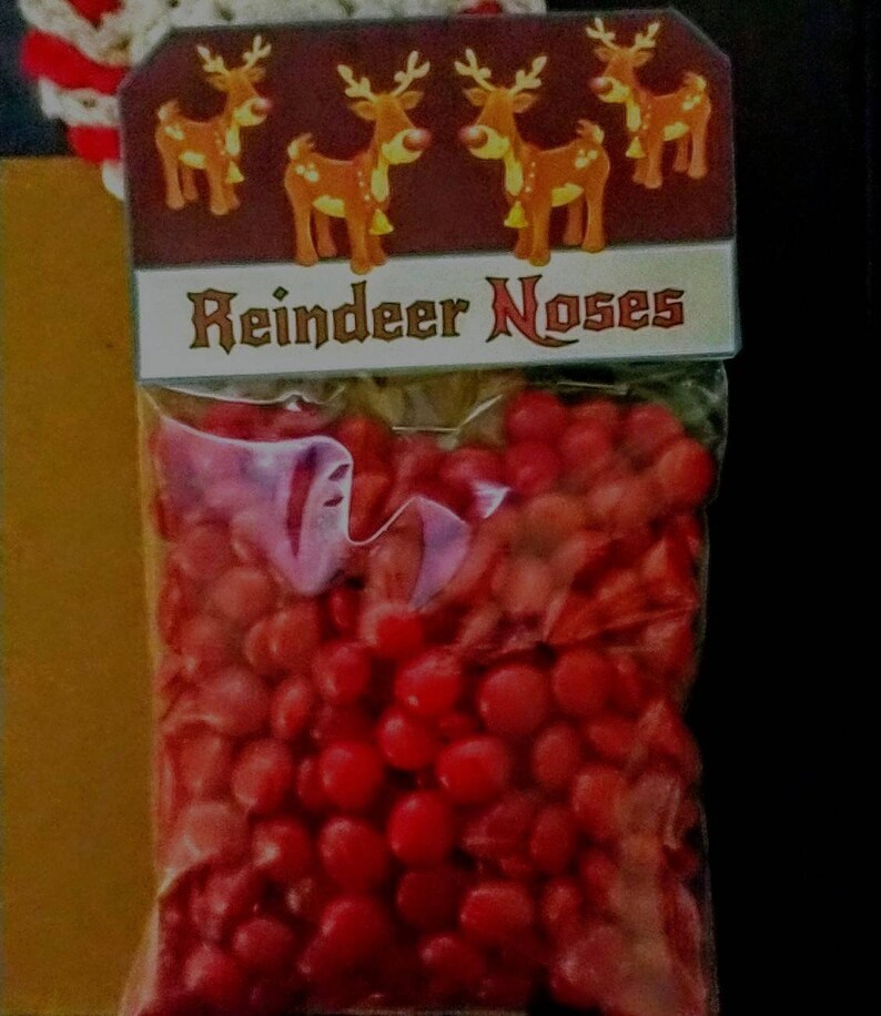 Reindeer Noses Bag Topper Printable - for a 4 Inch Craft Bag. Use as ...