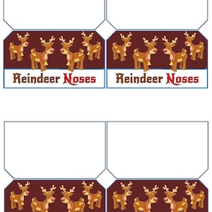 Reindeer Noses Bag Topper Printable - for a 4 Inch Craft Bag. Use as ...