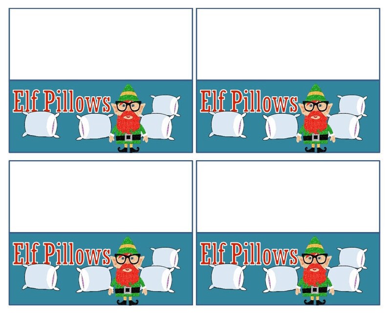 Elf Pillow Bag Topper Neighbor Gift, Printable Secret Santa Gift ...