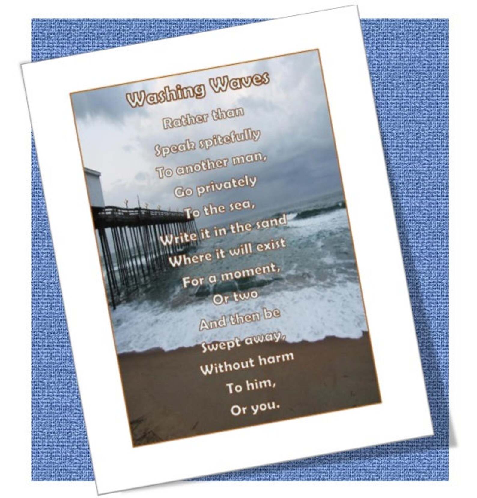 Ocean Print - Washing Waves - Original Poem Printable for Your Living ...