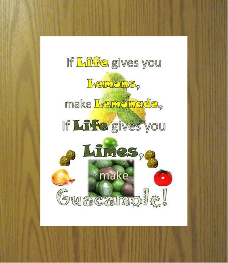 Avocado Lover Printable Sayings for Your Kitchen Décor, When Life Give ...