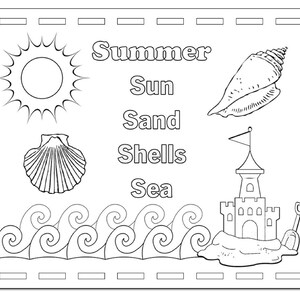 3 Summer Coloring Pages - Printables for Kids and Adults for Enjoyment ...