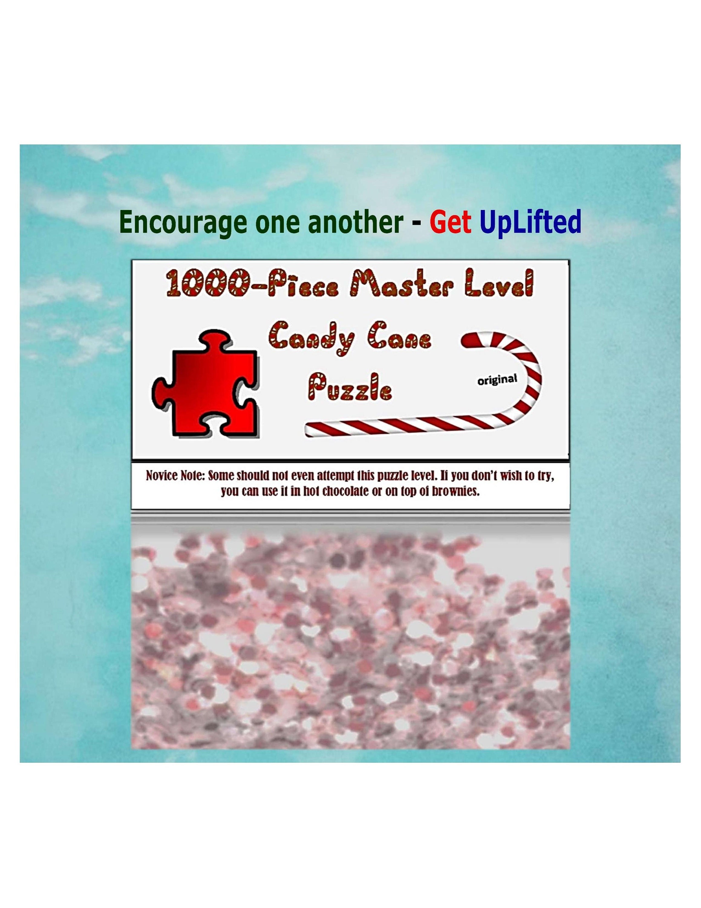 Candy Cane Puzzle Bag Topper Printable for Christmas Gift, or Seasonal ...