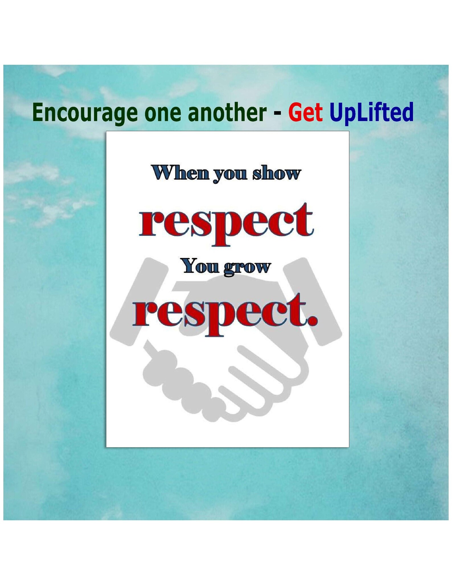 Show Respect Quote Printable Grow Respect Leadership - Etsy