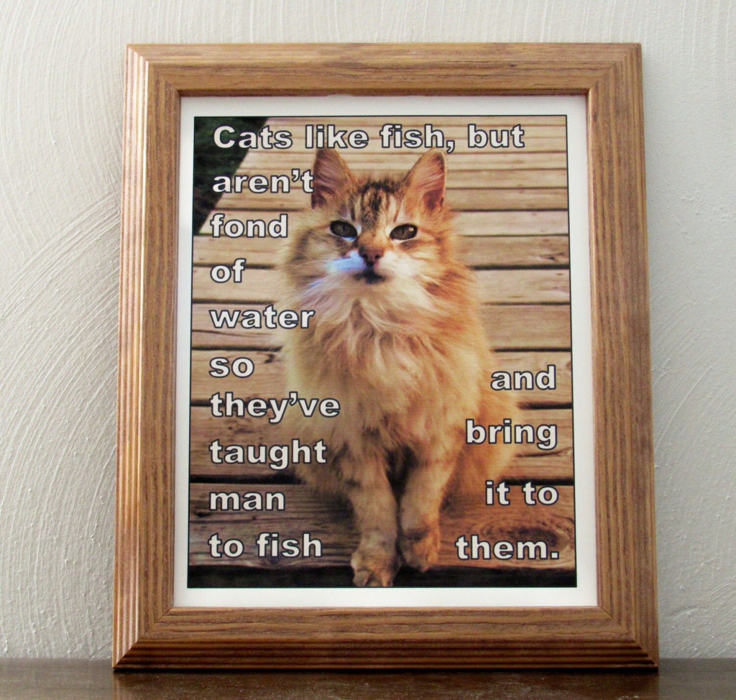 Cats Fish Funny Printable for a Cat Lover or a Fisherman. It is ...