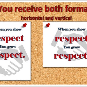 Show Respect, Quote Printable, Grow Respect, Leadership Artwork Office ...