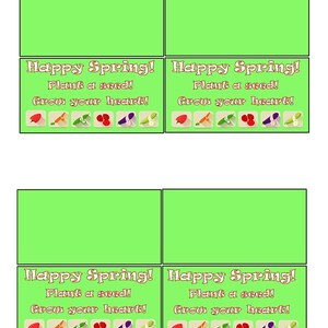 Spring Seed Packet Bag Topper - Use as Class Project, a Party Favor or ...