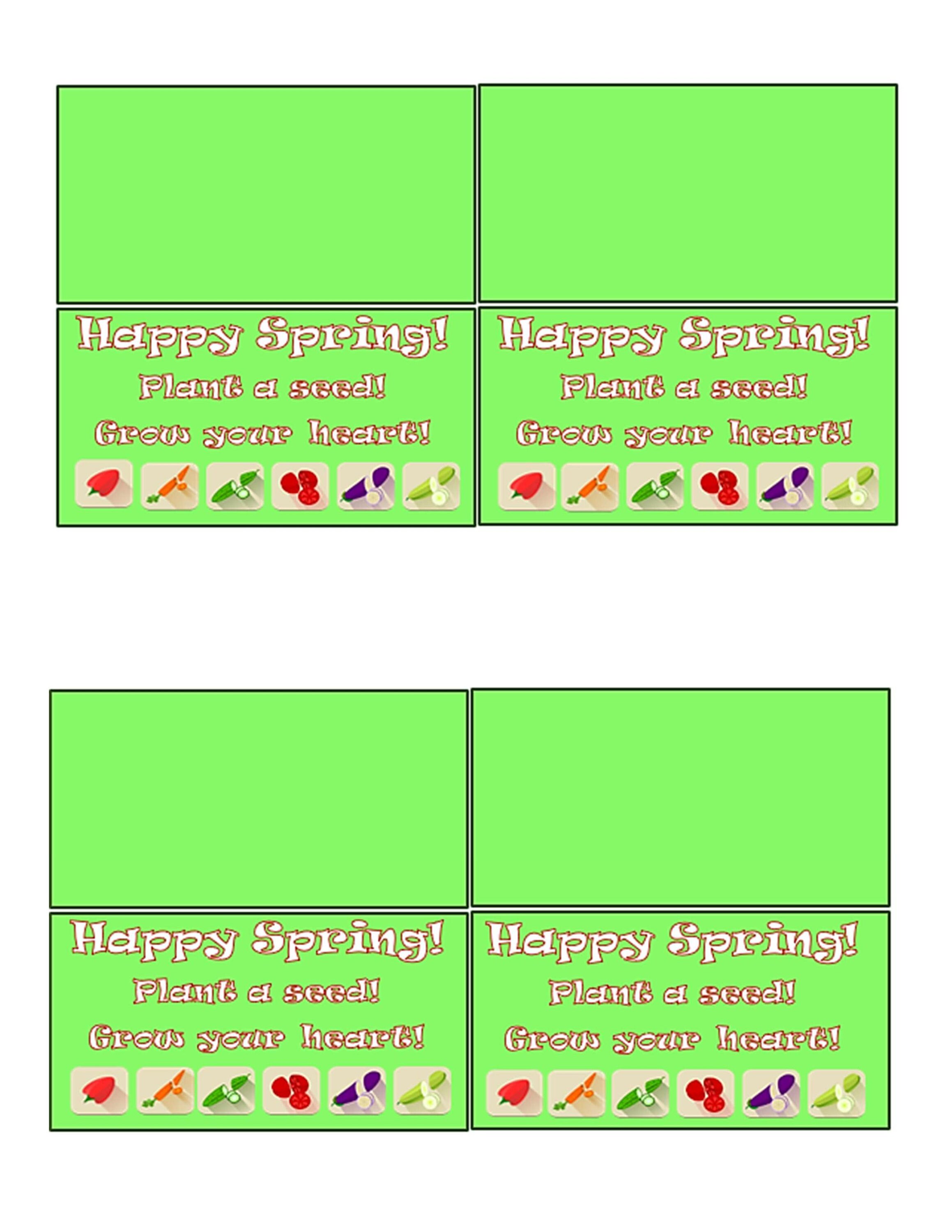 Spring Seed Packet Bag Topper - Use as Class Project, a Party Favor or ...