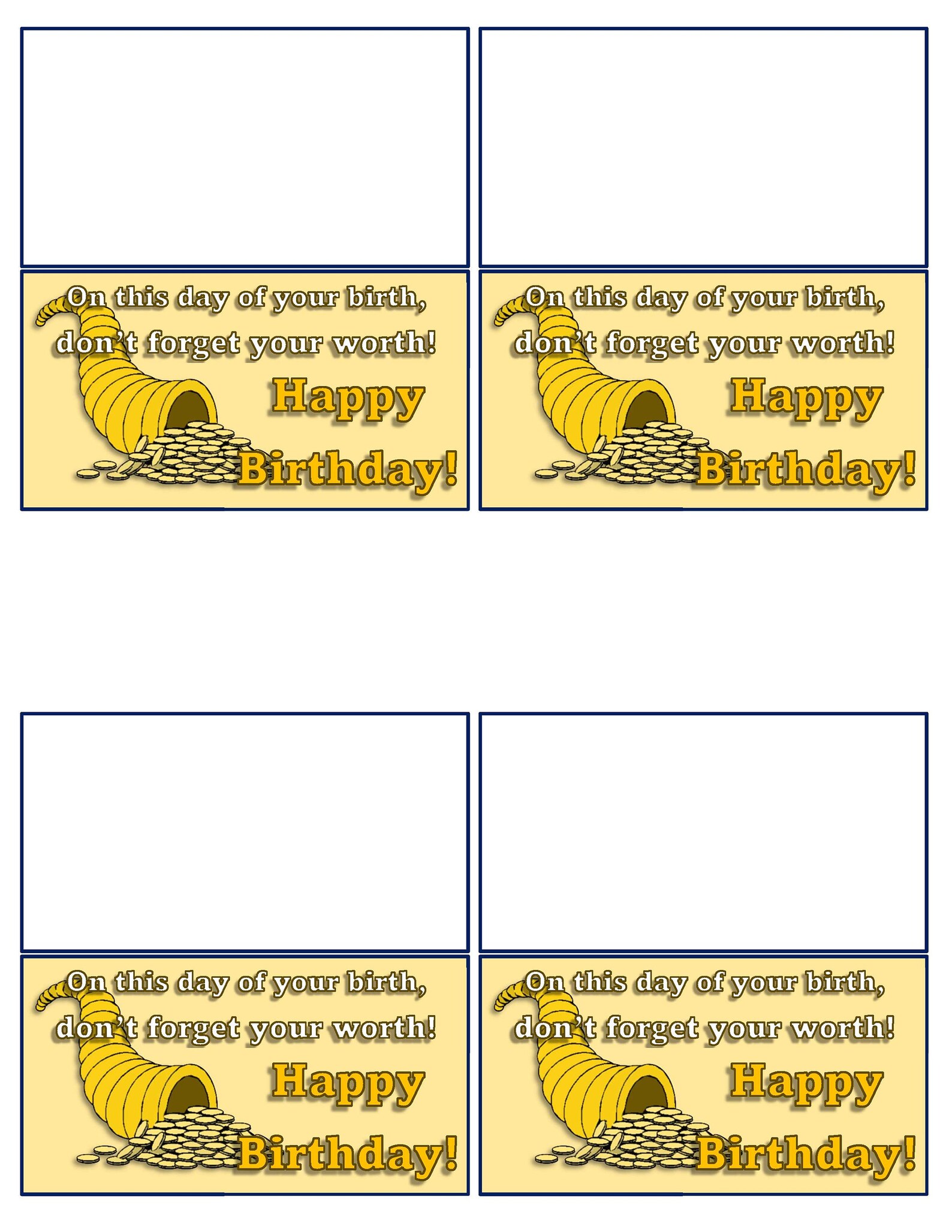 Birthday Bag Topper Printable - for a Teacher's Gift, Office Handout or ...