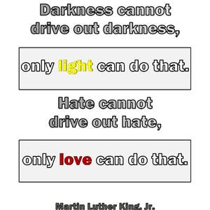Martin Luther King Jr. Quote - Inspirational Printable - Light and Love ...