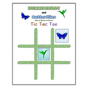 Spring and Summer Printable Tic Tac Toe Game Board and Reusable ...