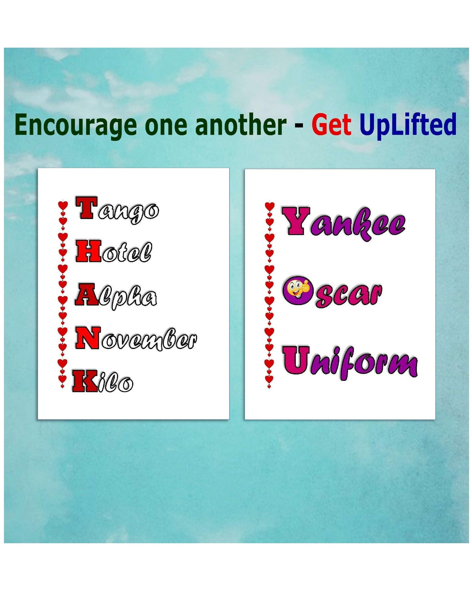 Thank You Phonetic Alphabet Printable to Thank Your - Etsy Canada