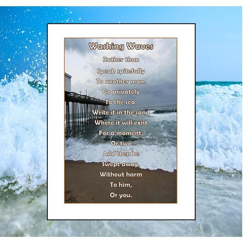 Ocean Print - Washing Waves - Original Poem Printable for Your Living ...