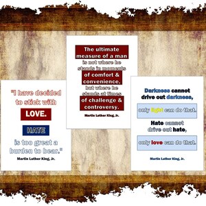 Martin Luther King Jr. Quote - Inspirational Printable - Light and Love ...