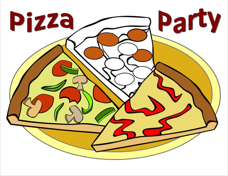 Pizza Party Coloring Page Printable for Enjoyment & Stress Relief for ...