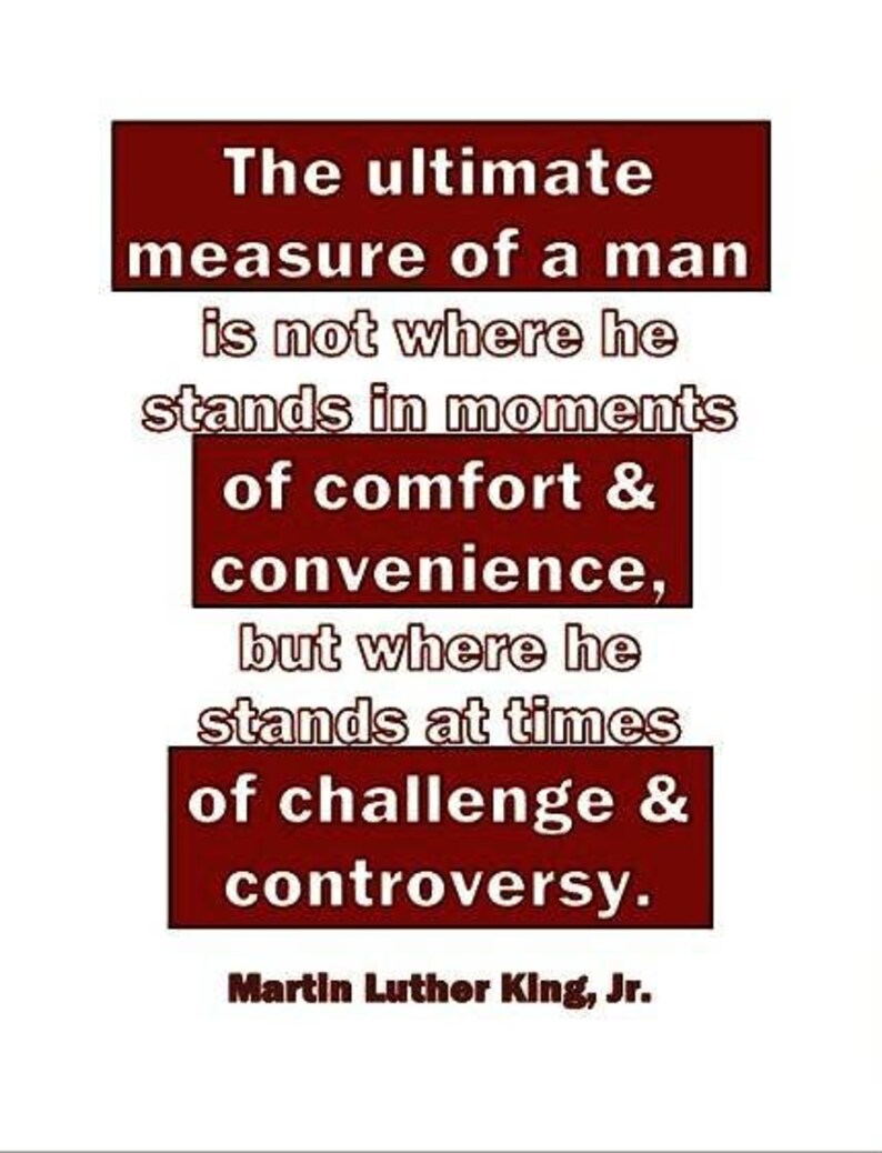 Martin Luther King Jr. Quote Inspirational Printable Ultimate Measure ...