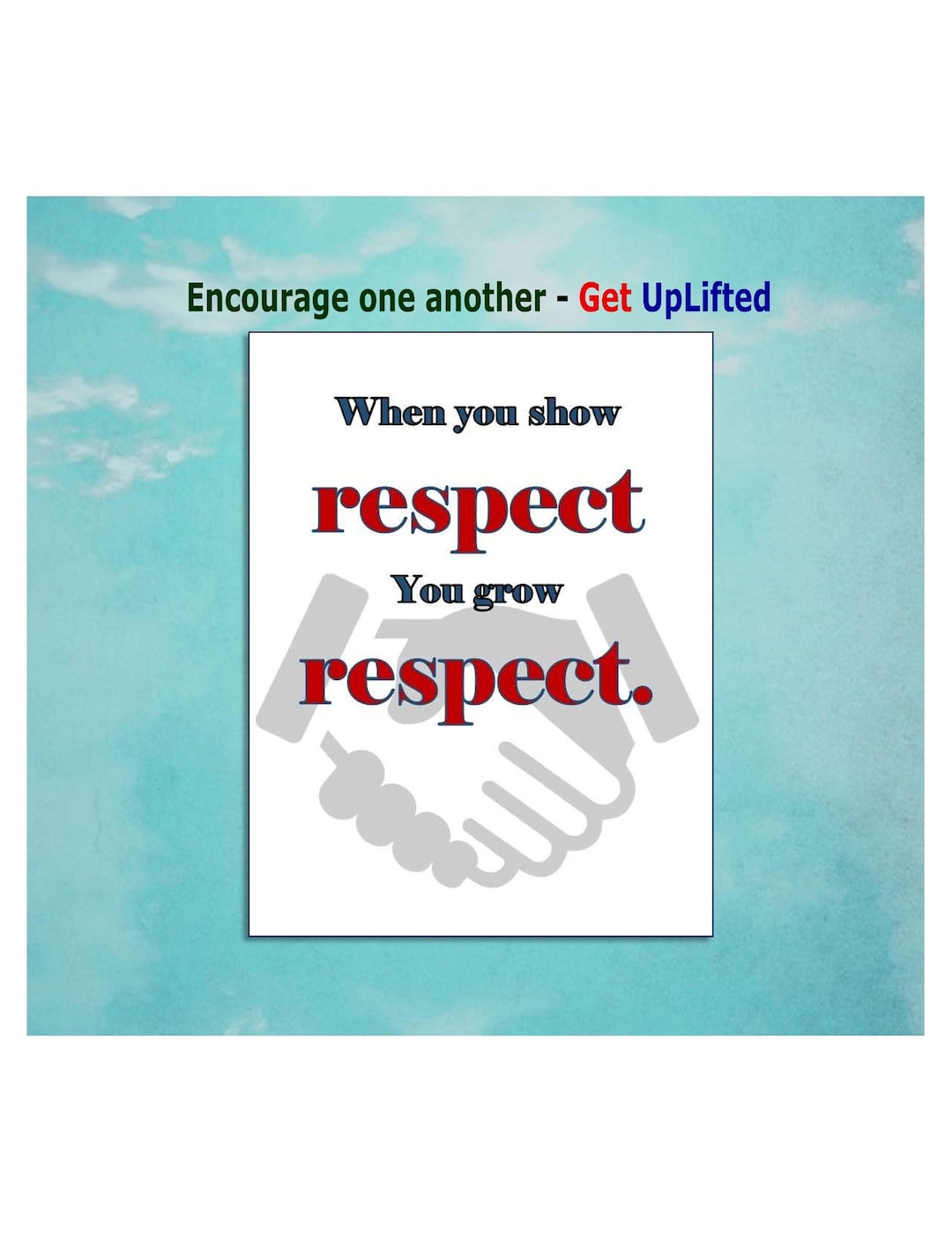 Show Respect, Quote Printable, Grow Respect, Leadership Artwork Office ...