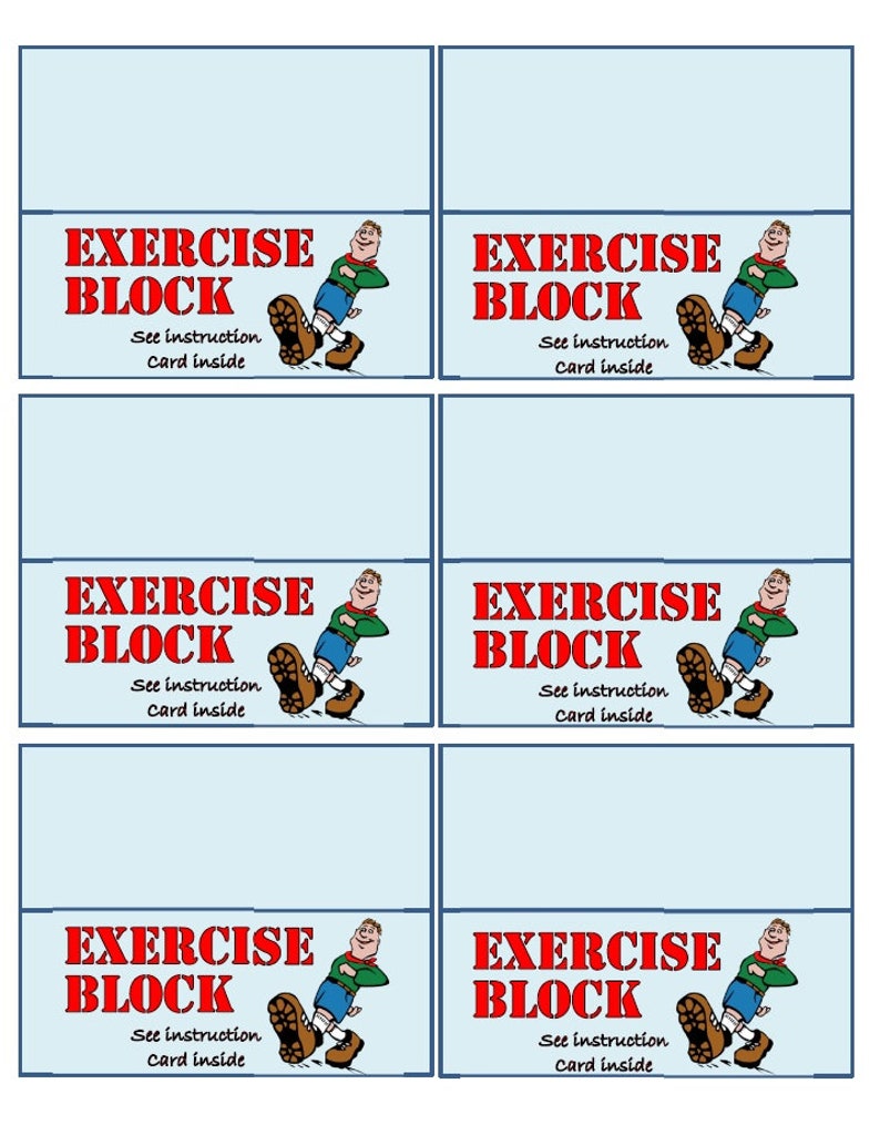 Exercise Block Bag Topper - for a Neighbor Gift, Teacher Gift, or ...