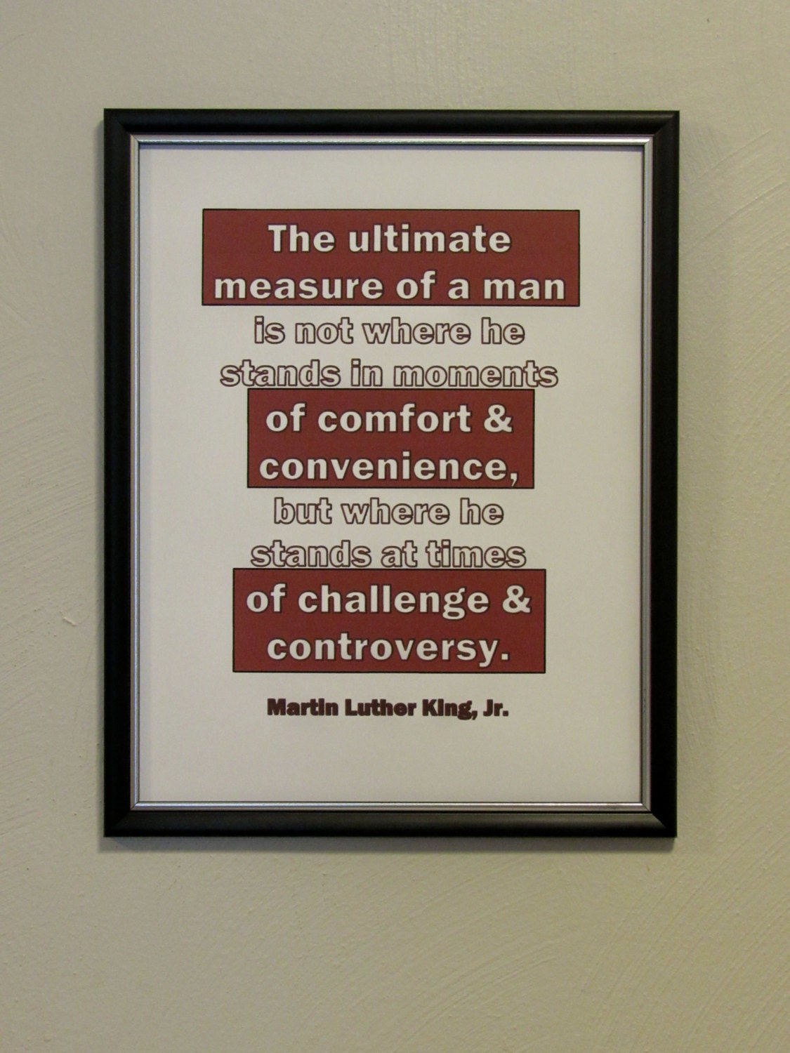 Martin Luther King Jr. Quote Inspirational Printable Ultimate Measure ...