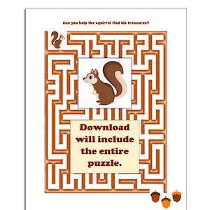 Kids Maze Puzzle Games - Help the Squirrel Find the Treasure Maze With ...